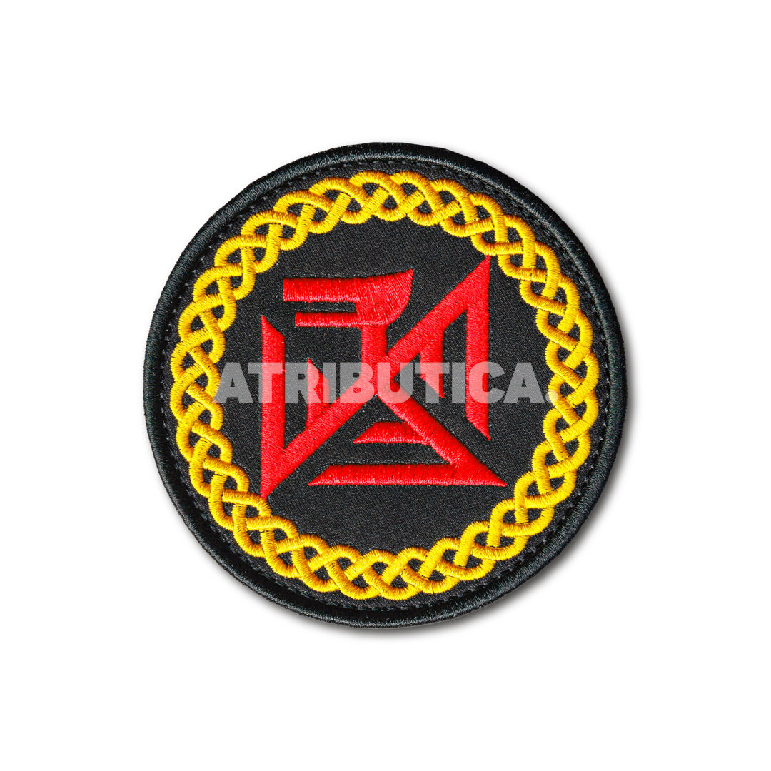 Нашивка ( Шеврон Патч Patch ) Тактическая Симаргл D-90 мм (Черный / Пришивной)