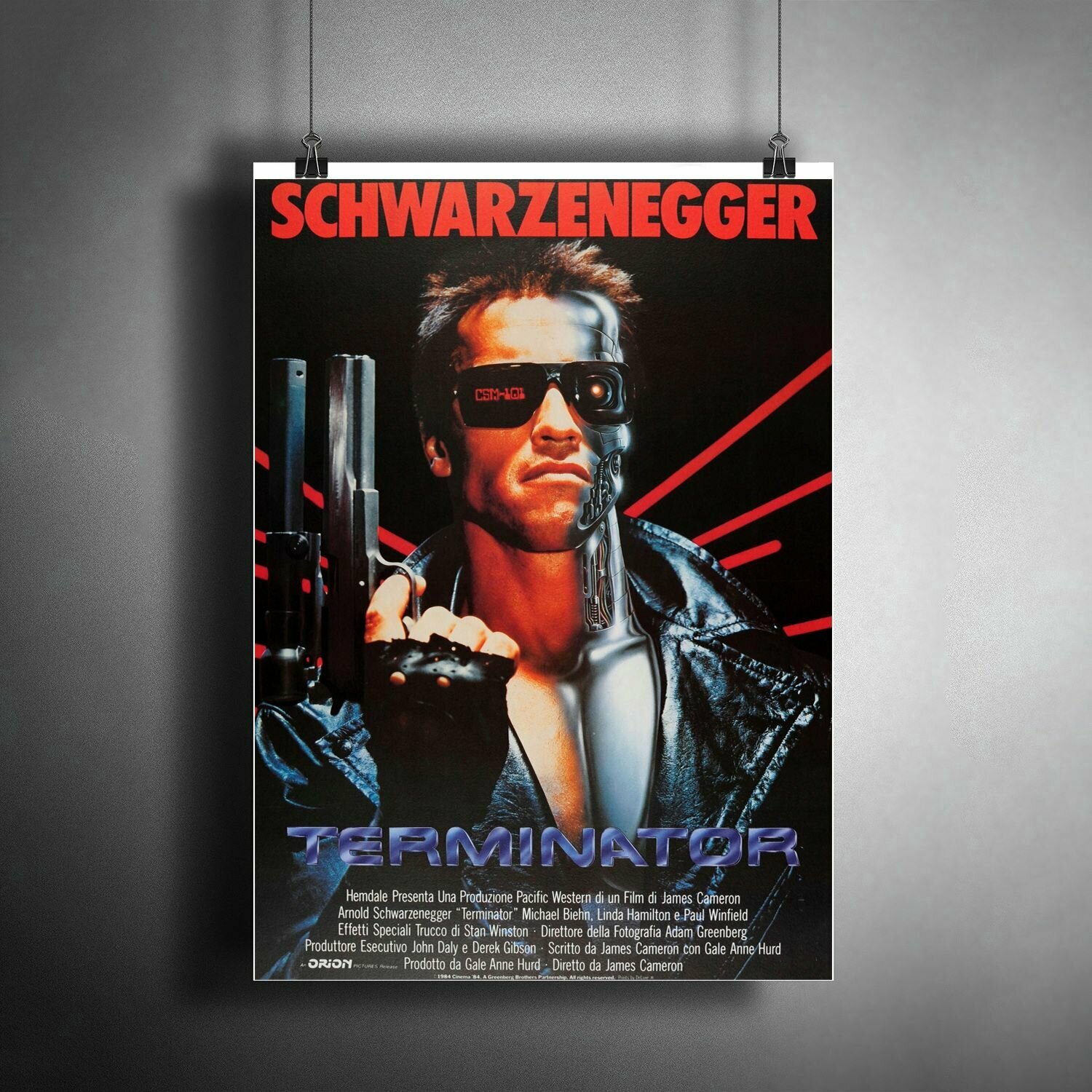 Постер для интерьера: фильм "Терминатор" /A3 (297x420 мм)