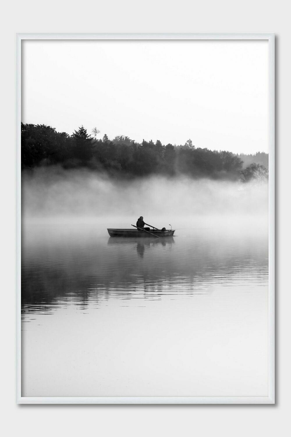 Постер для интерьера Postermarkt, 30х40 см в белой рамке, Черно-белый #25