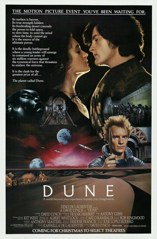 Плакат, постер Дюна (Dune), Дэвид Линч на бумаге, размер 21х30см