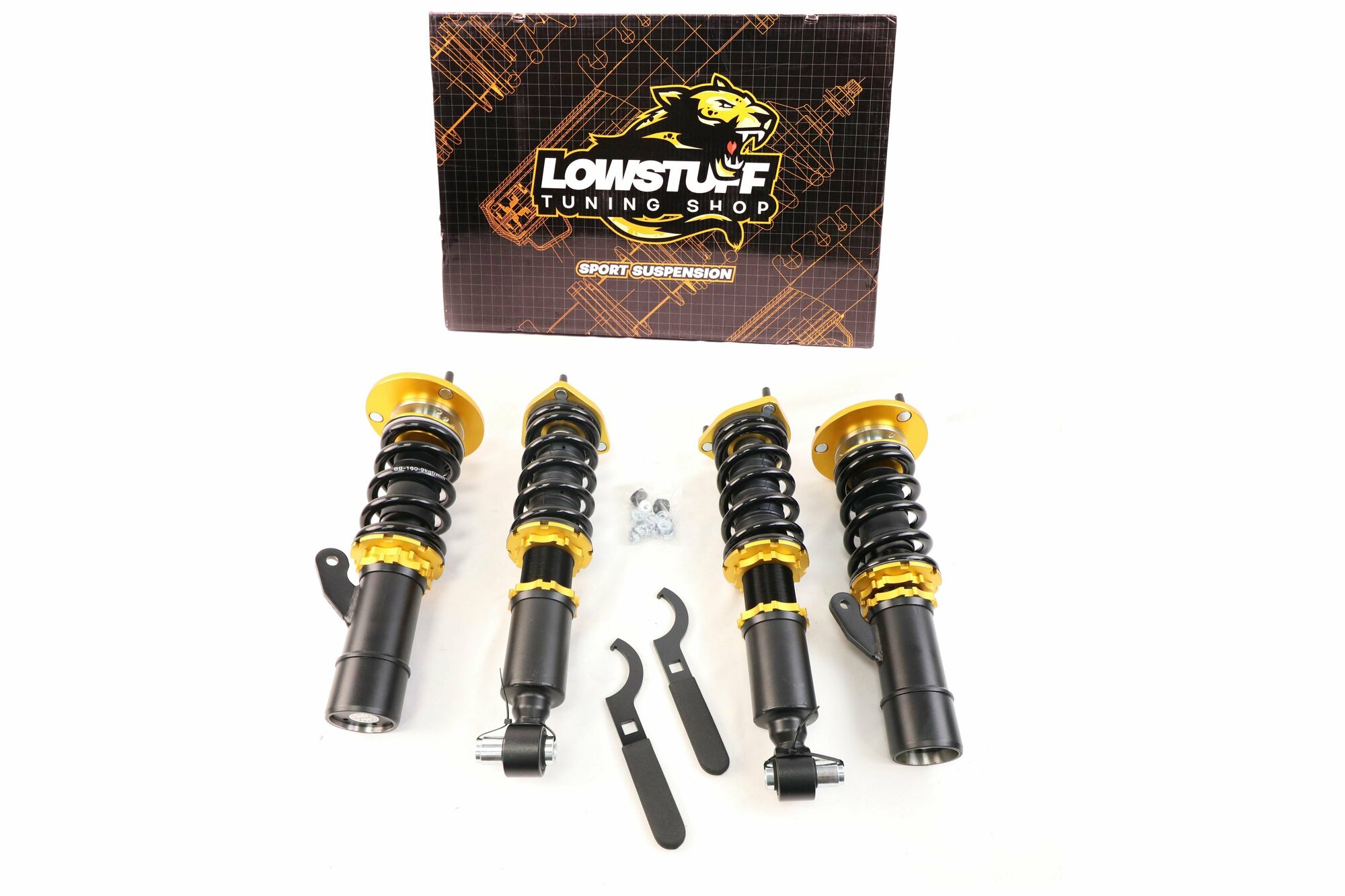 BMW E63, E64 винтовая подвеска фултап койловеры с регулировкой высоты и жесткости LOWSTUFF EVO-III LSCSBM183