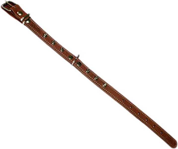 Ошейник для собак кожаный коричневый 40 - 54 см x 25 мм Аркон (1 шт)