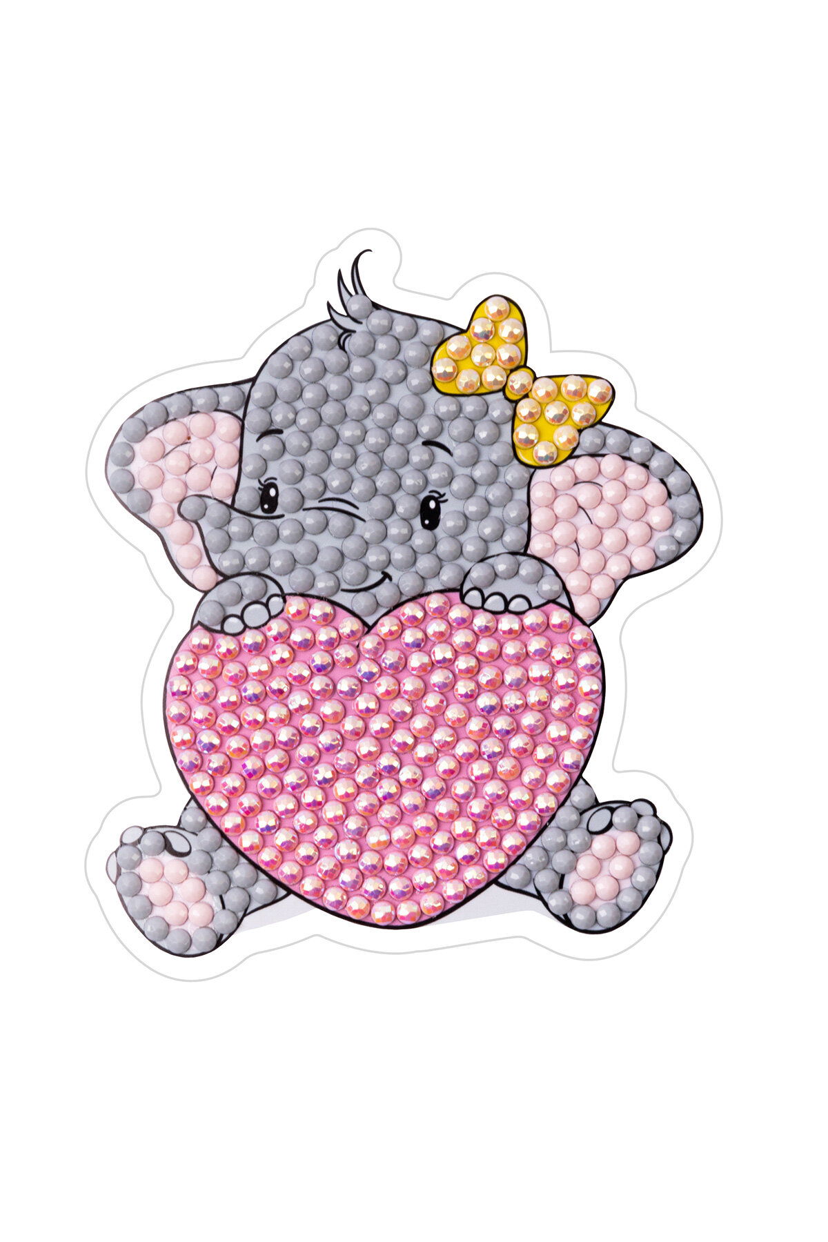 Фрея ALVM-077-KK16 кристальная мозаика магнит Слоник 7.5×8 см компактная миниатюра