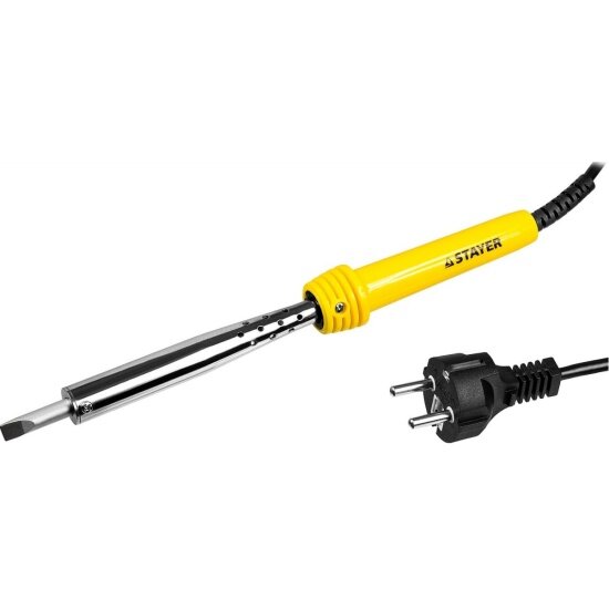 Электропаяльник Stayer 100 Вт, клин, с пластиковой рукояткой, MAXTerm, 55305-100