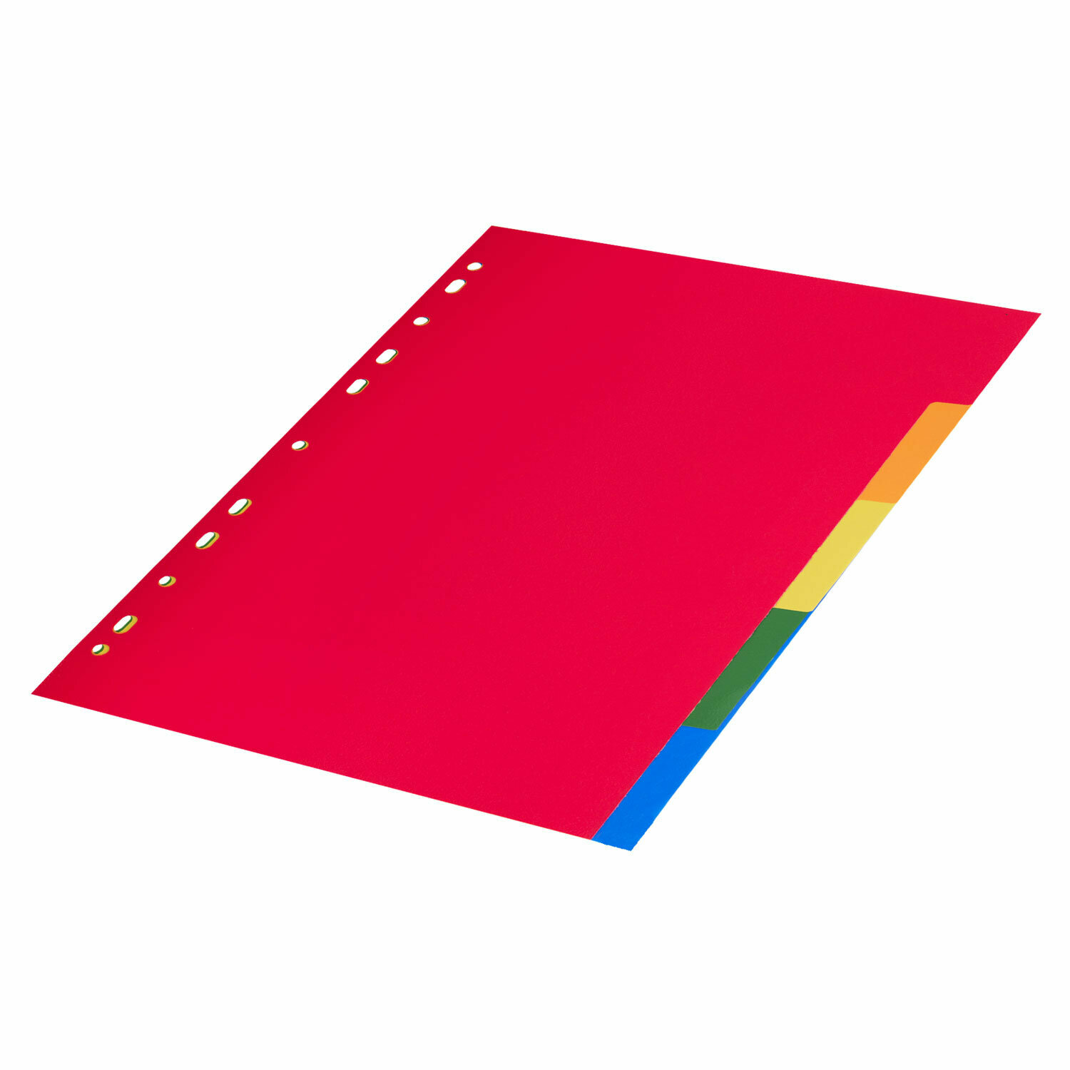 Упаковка 10 шт. Разделитель пластиковый BRAUBERG, А4, 5 листов, по цветам, оглавление, Китай, 221846