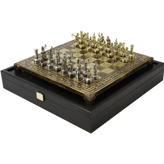 Шахматы Manopoulos с фигурами из бронзы "Античные войны"