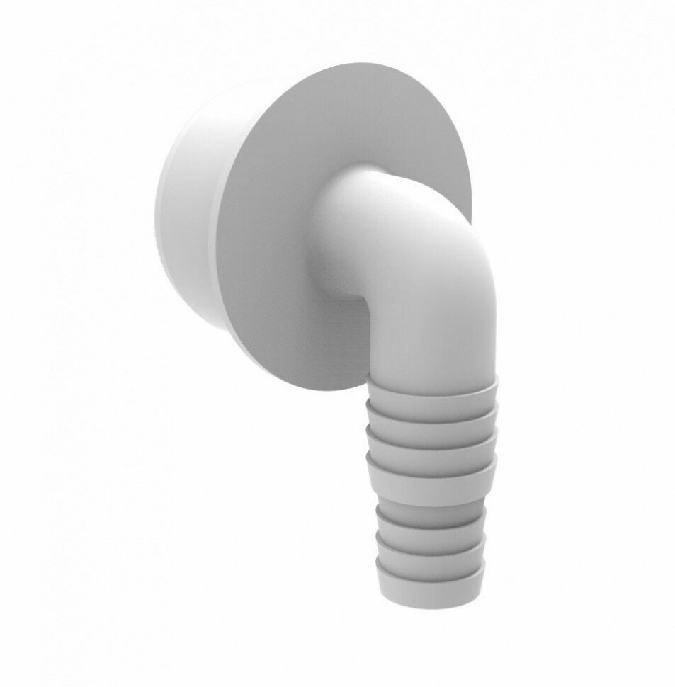 Адаптер ORIO АГ-5150 Г-образный для подключения слива (20/22мм) ø50 мм белый