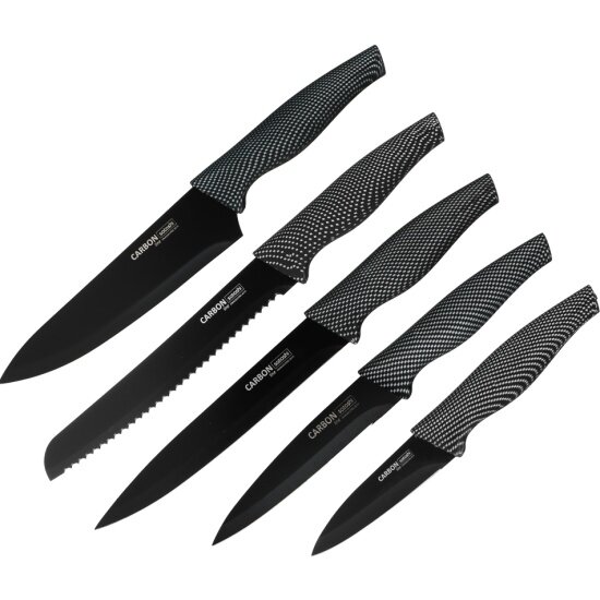 Набор ножей Satoshi Карбон кухонных 6 предметов (803-075)