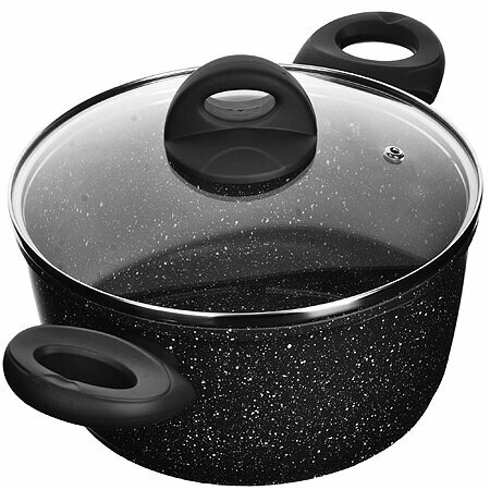 Кастрюля литая алюм. 3,3л 22см с. кр мраморная крошка MayerBoch 25082 KSMB-25082