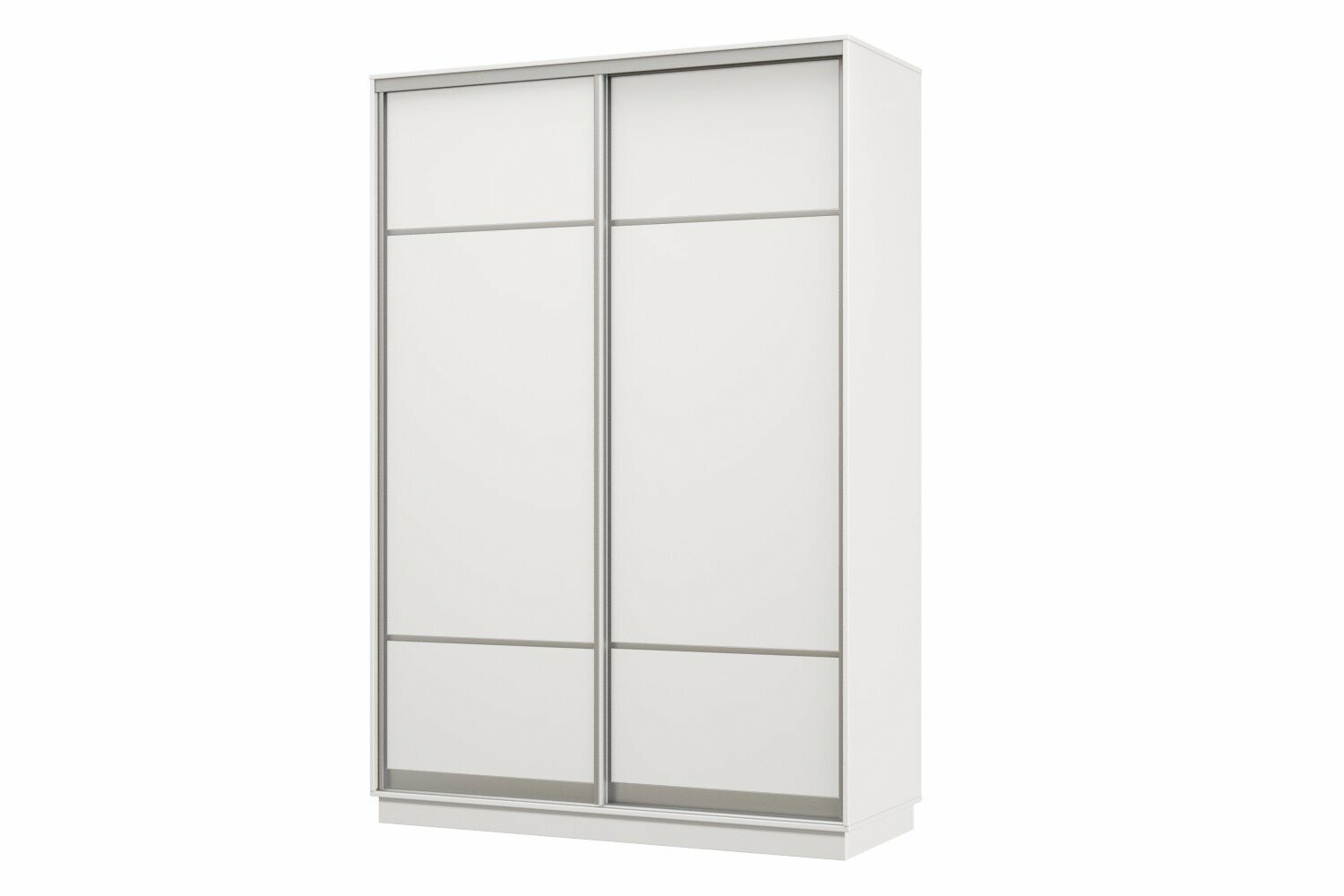 Шкаф-купе 2-дверный Hoff Практик мини, 100х220х45 см, белый, профиль серебро