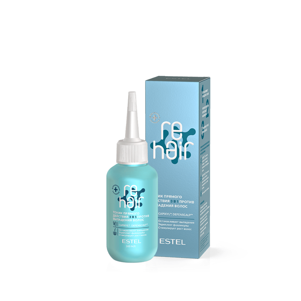 Тоник прямого действия 3в1 ESTEL reHAIR против выпадения волос, 100 мл