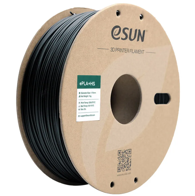 Катушка пластика ESUN ePLA+HS черная 1.75 мм 1 кг