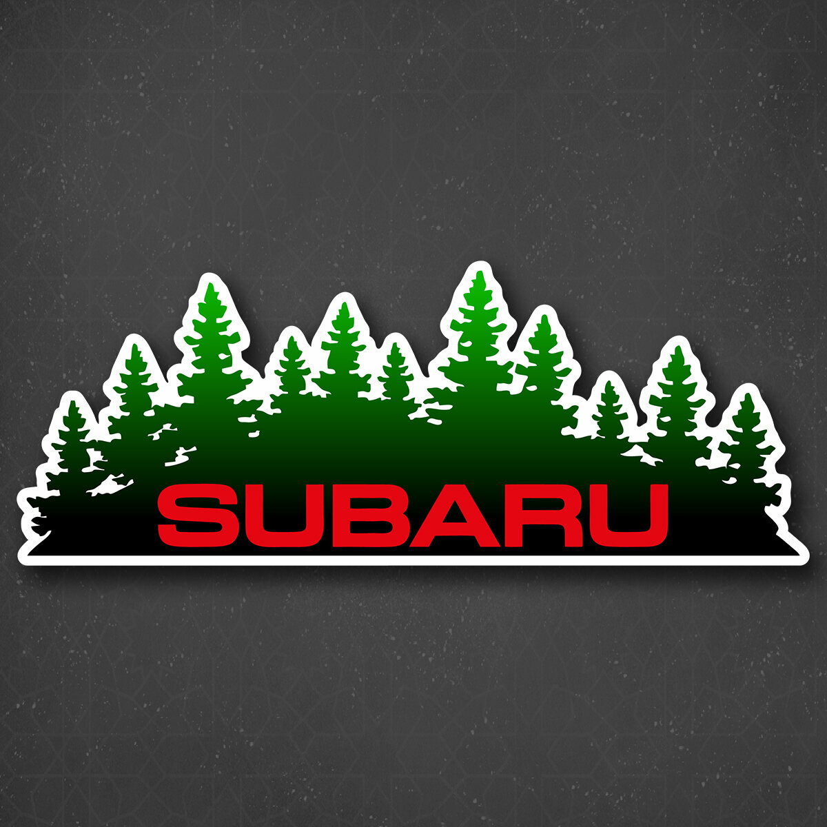 Наклейка на авто "SUBARU лес" 24x9 см