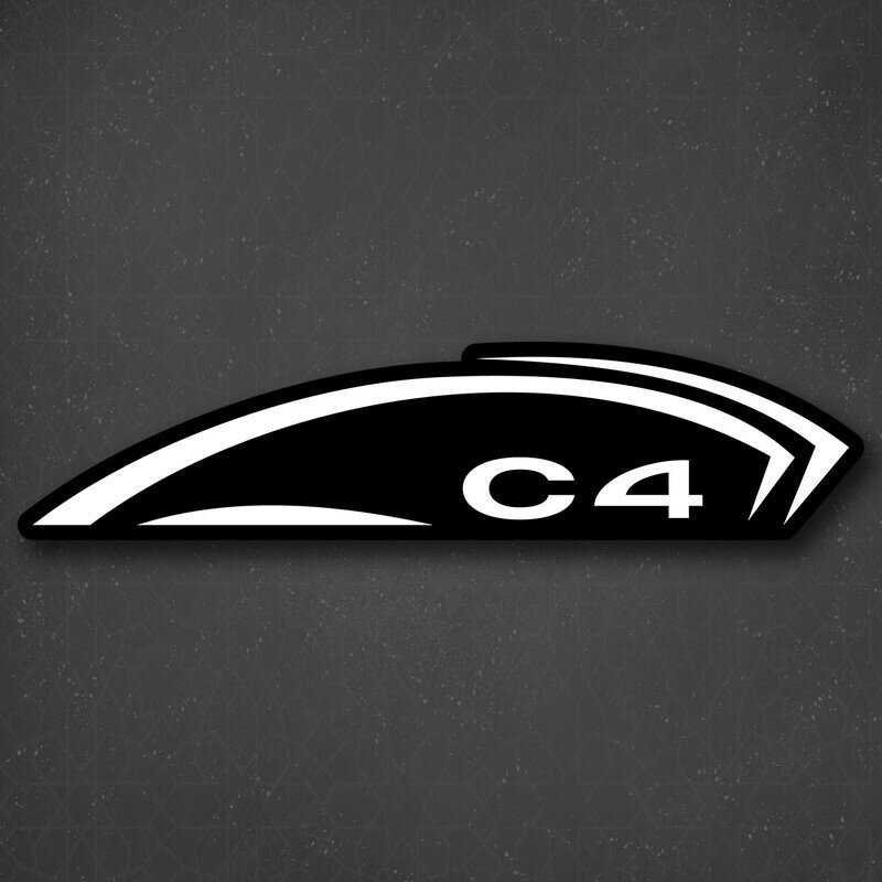 Наклейка на авто "Ситроен с4" 24x5 см