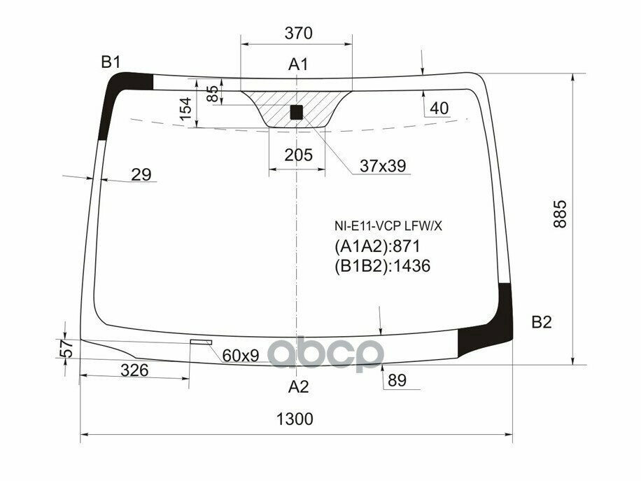 Стекло лобовое NISSAN NOTE 05-13 XYG арт. NI-E11-VCP LFW/X