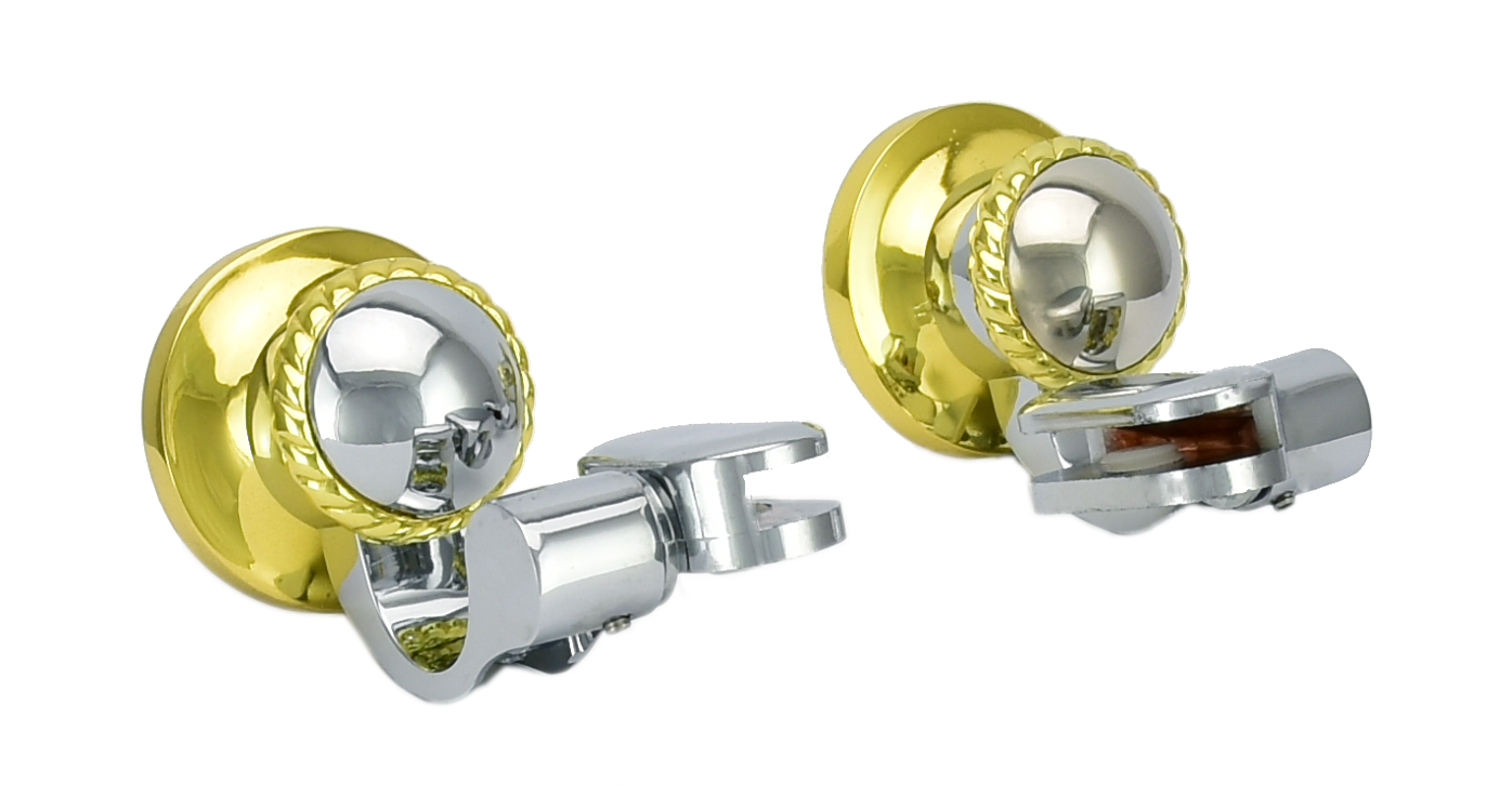 Держатель для зеркала "YAOYAO", 4972, 2 шт, хром, золото, Арт: 1402.175