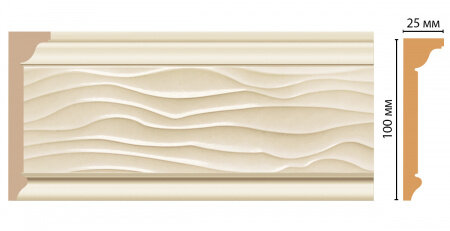 Плинтус Потолочный Decomaster D218-61 В100хШ25хД2400 мм / Декомастер.