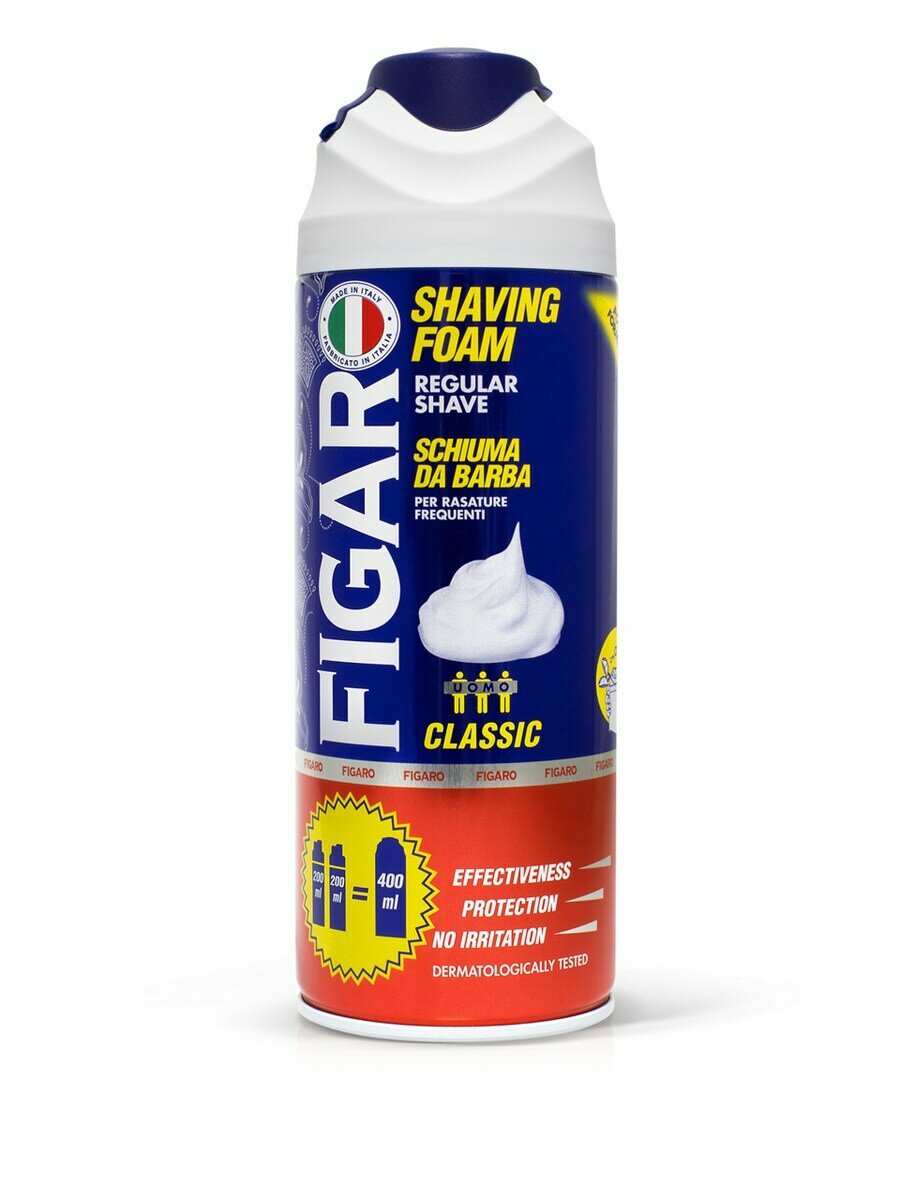 Пена для бритья Figaro Regular классическая, 400мл