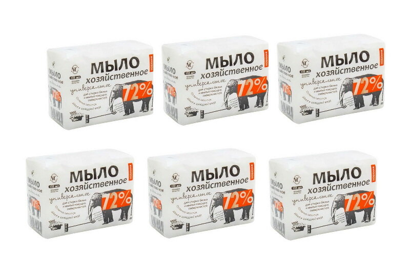 Мыло хозяйственное Невская Косметика , 72% универсальное 180г * 6шт/уп