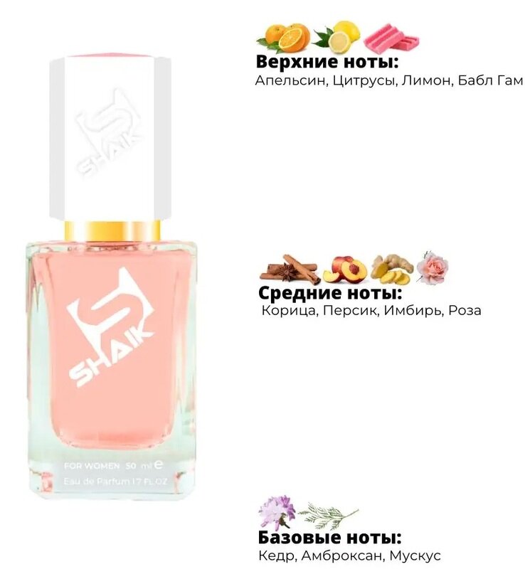 Парфюмерная вода женская Shaik № 468 Bubble Gum, 50 мл