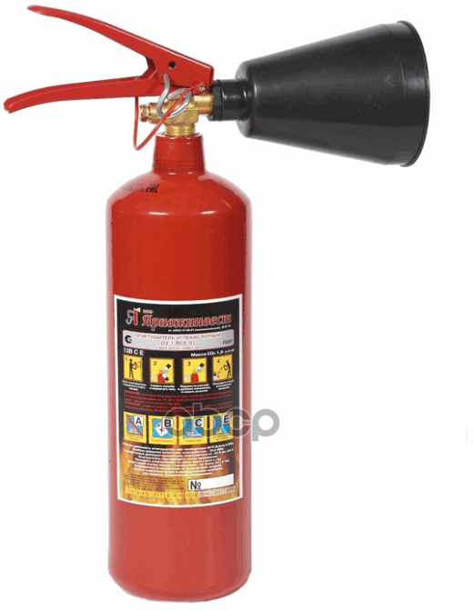 Огнетушитель 1кг углекислотный BCE ЯПИ Ярпожинвест арт. ОУ-1