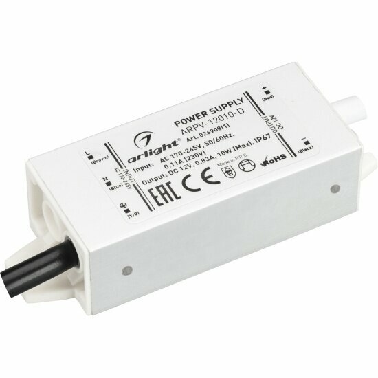 Блок питания Arlight ARPV-12010-D 12V 10W 67 IP 0,83A 026908(1)
