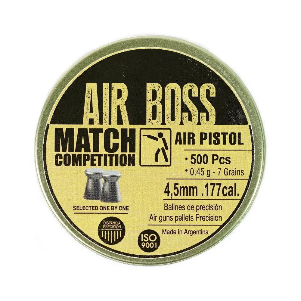 Пули для пневматики Apolo Boss Air Match Pistol 4,5 мм 0,45 г 500 шт