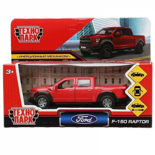 Машинка Технопарк Ford F150 Raptor красный, арт. F150RAP-12-RD