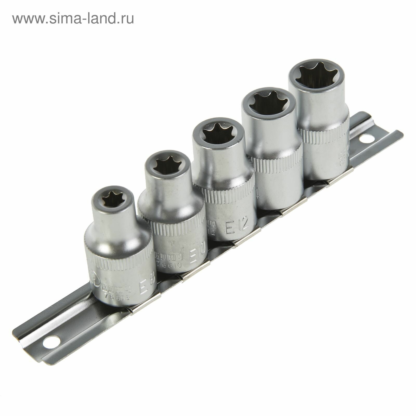 Набор звездочек «сервис ключ», Е8-Е16, 5 пр, 1/2