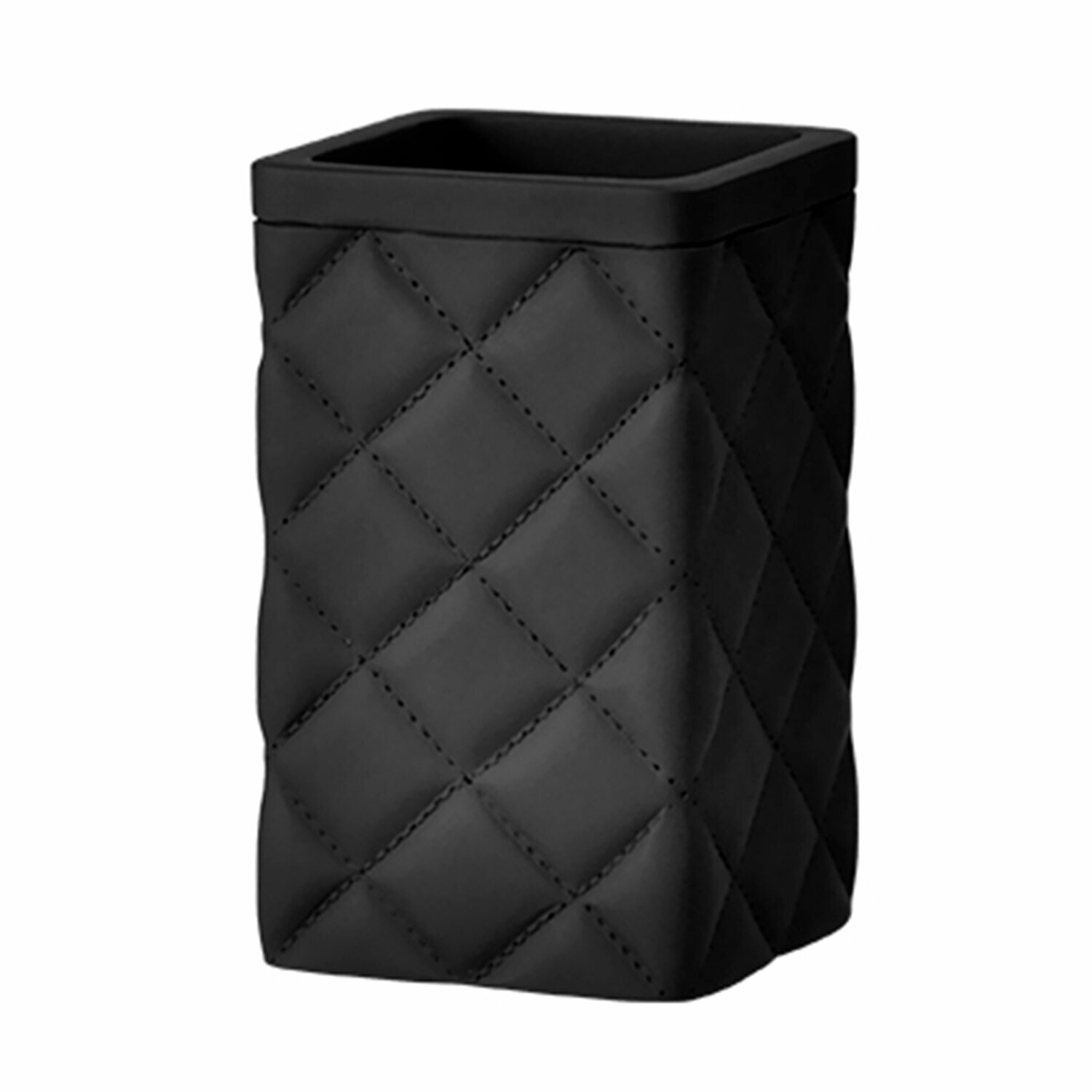Стакан для зубных щеток WasserKRAFT K-4528 цвет черный, полирезин