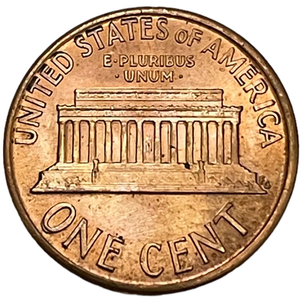 США 1 цент 1990 г. (Memorial Cent, Линкольн)