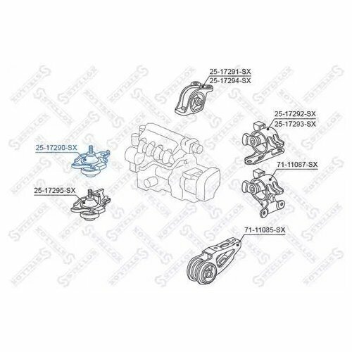 Опора двигателя Stellox 2517290sx для Honda Jazz II