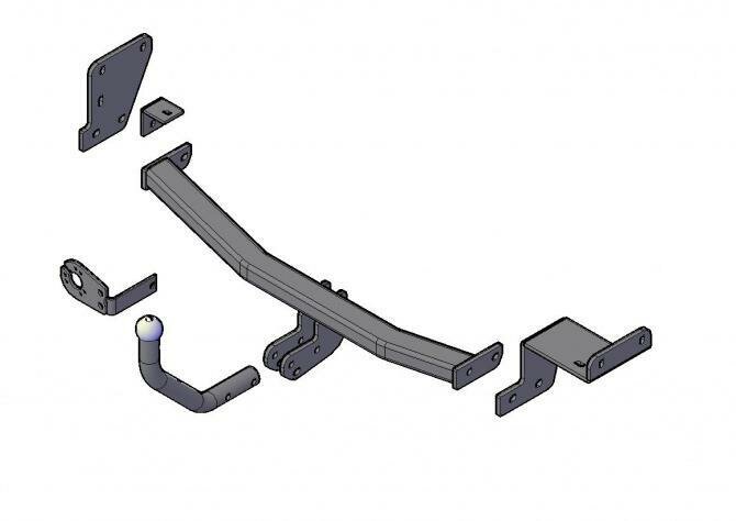 Фаркоп Kia Ceed хетчбек 2012-2015 (не подходит на рейстайлинговую версию 2015-), Hyundai i30 хетчбек 2012-2015 (не подходит на рейстайлинговую версию 2015-), условно-съемный,(без электрики) Трейлер.7352