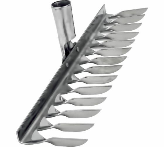 Витые грабли без черенка Gigant 14-ти зубые, нержавеющая сталь GFE-04