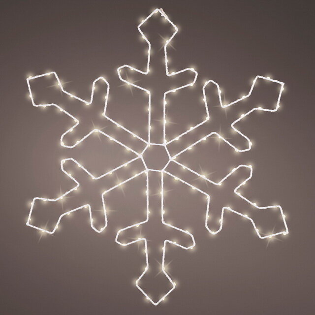 Светодиодная снежинка Альборето 58 см, 130 теплых белых LED ламп, IP44, Kaemingk, 491403