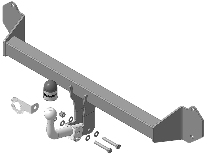 Фаркоп Motodor BMW X1 (F48) c 2015, X2 c 2018, Mini Clubman c 2015, Countryman c 2017 (оцинк. Шар) арт.90204-A