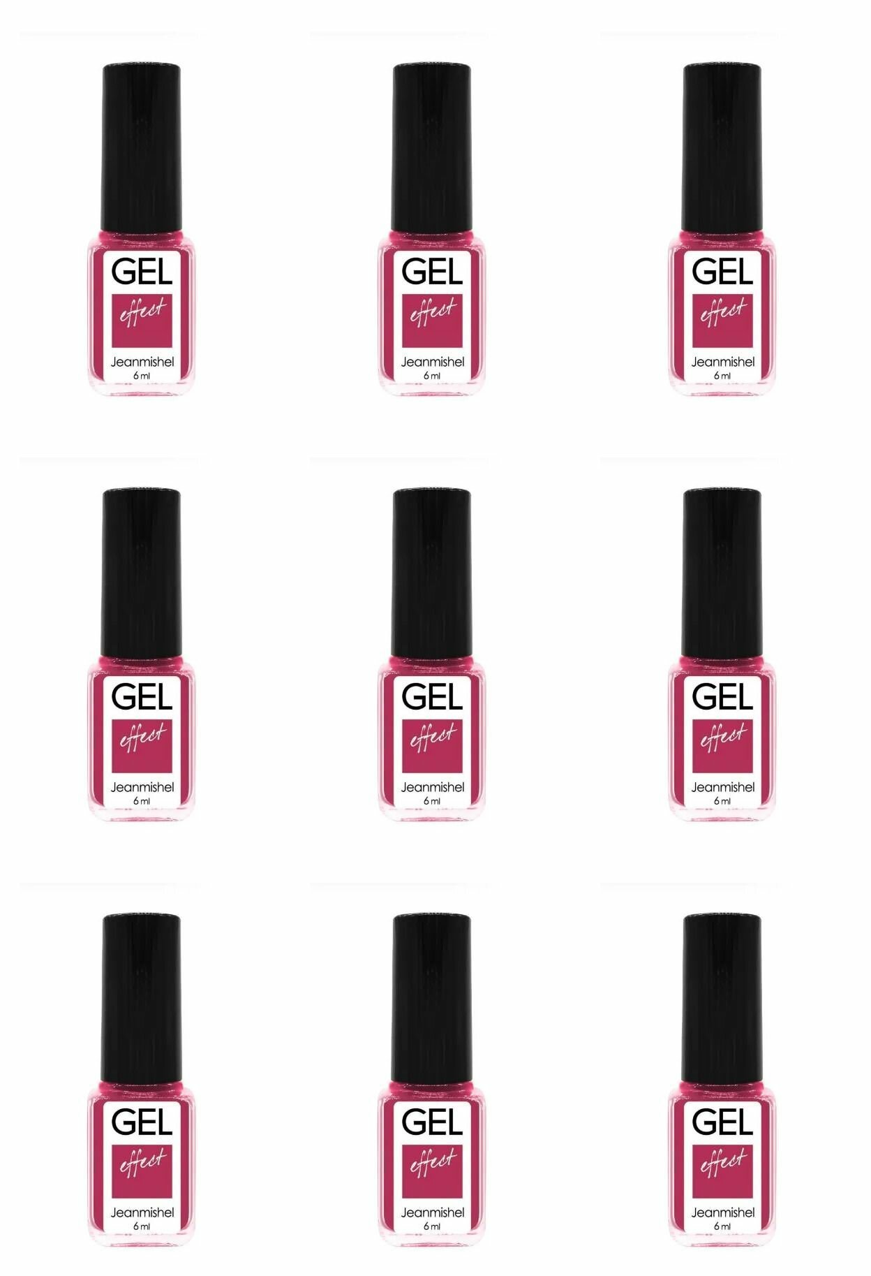 JEANMISHEL Лак GEL Темно-розовый матовый, тон 230, 6 мл, 9 шт
