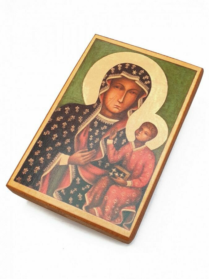 Икона Пресвятой Богородицы Ченстоховская, под старину, 20х25 см