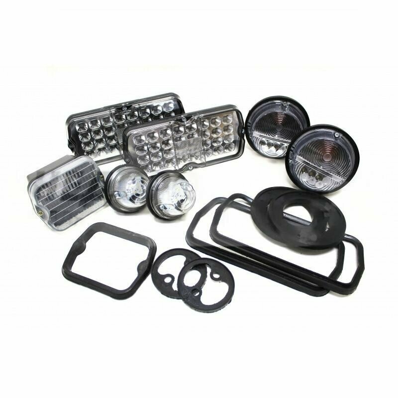 Комплект светодиодных фонарей с уплотнителями УАЗ 3151,452 серые