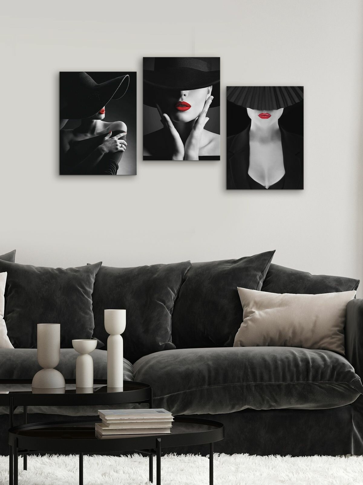 Комплект из 3-х картина на холсте 30х40 см. Topposters