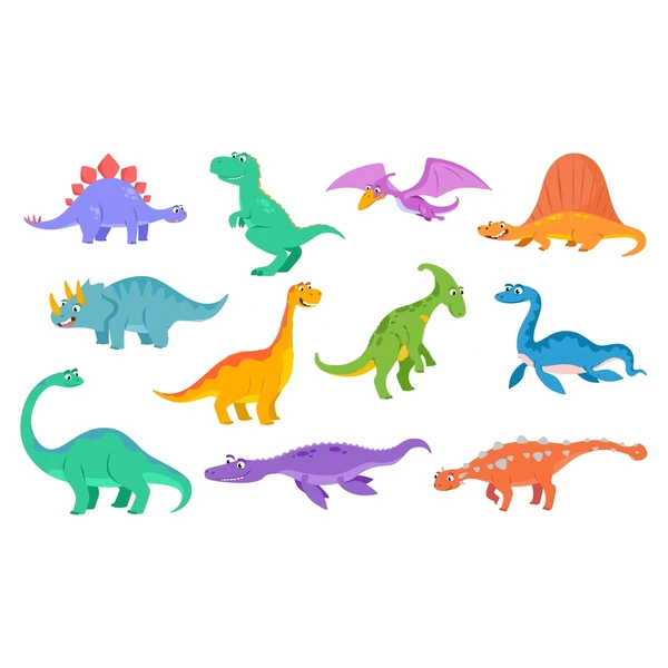 Наклейки стикеры Мультяшные динозавры