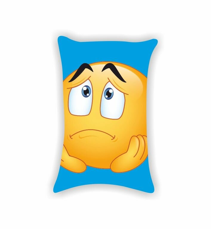 Подушка эмодзи, emoji №2, Картинка с двух сторон