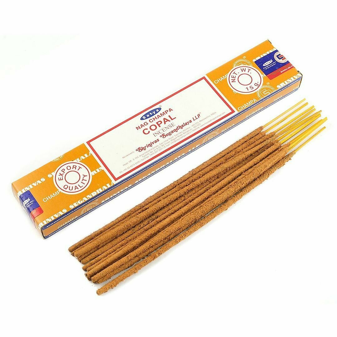 Индийские благовония Сатья Копал (Satya Copal) натуральные ароматические палочки для дома, йоги, медитации, релакса и ароматерапии 15 гр
