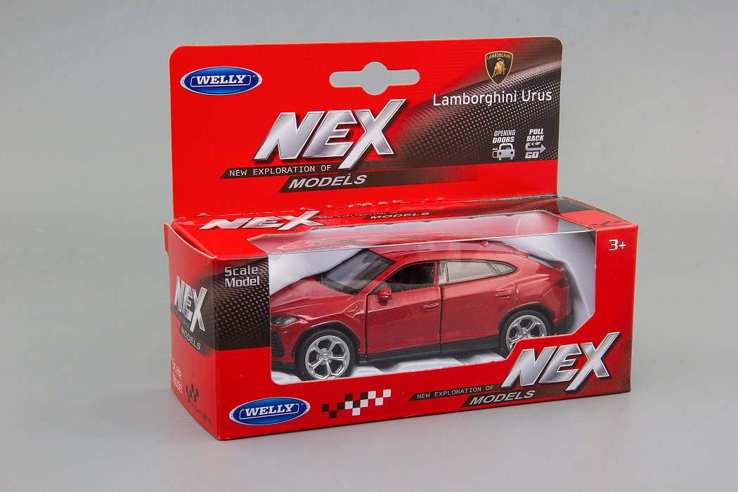 Машинка Welly Lamborghini Urus 1:34-39 красный 43775