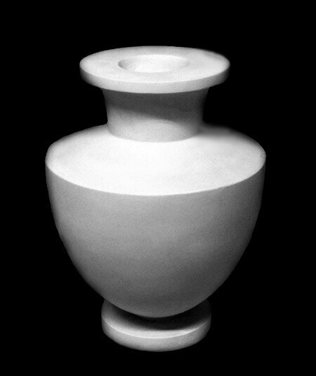 Гипс. Ваза греческая (архитектурная), h=31 см, Экорше, артикул 50-552