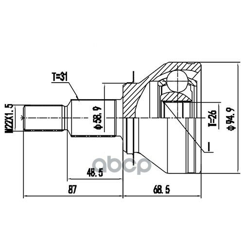 Шрус Наружный Mazda CX-5 (12-->) Zikmar арт. Z88306R