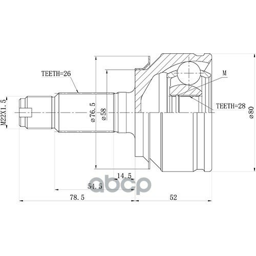 ШРУС наружный HONDA CIVIC FD 4D (06--12) Zikmar арт. Z87424R