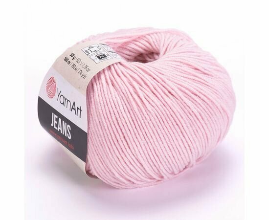 Пряжа для вязания ЯрнАрт Джинс (YarnArt Jeans) цвет 18 светло-розовый, 50г/160м, комплект 5 шт