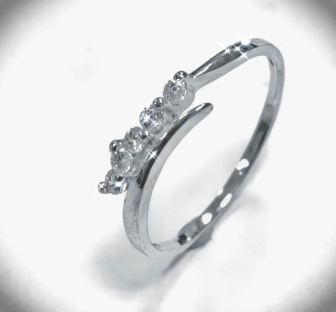 Перстень Эстерелла, серебро, 925 проба, родирование, фианит