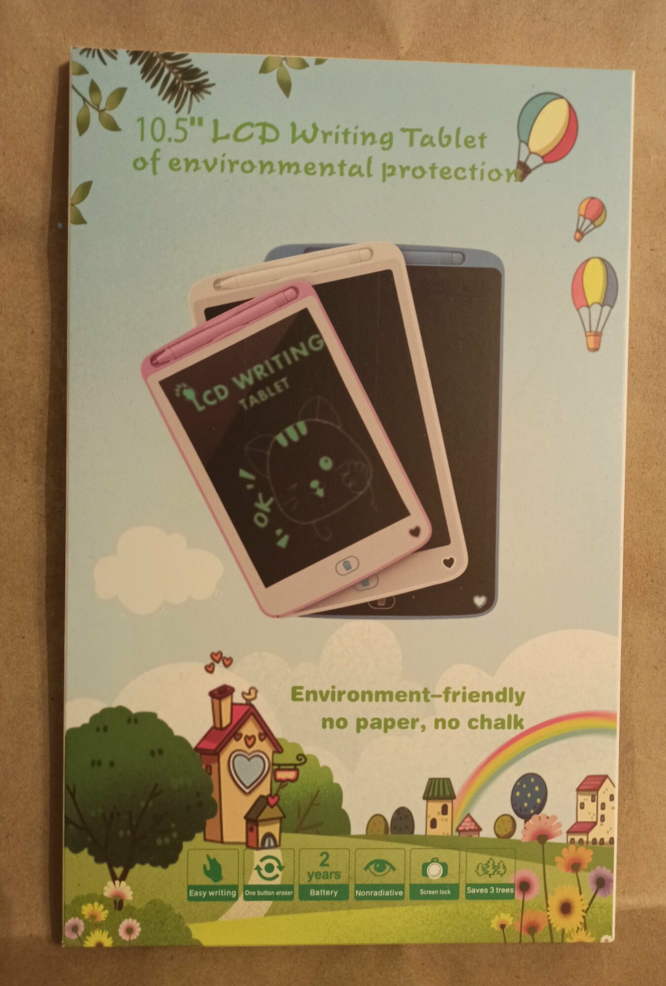 Цветной планшет графический для рисования, LCD 10,5". BLACK